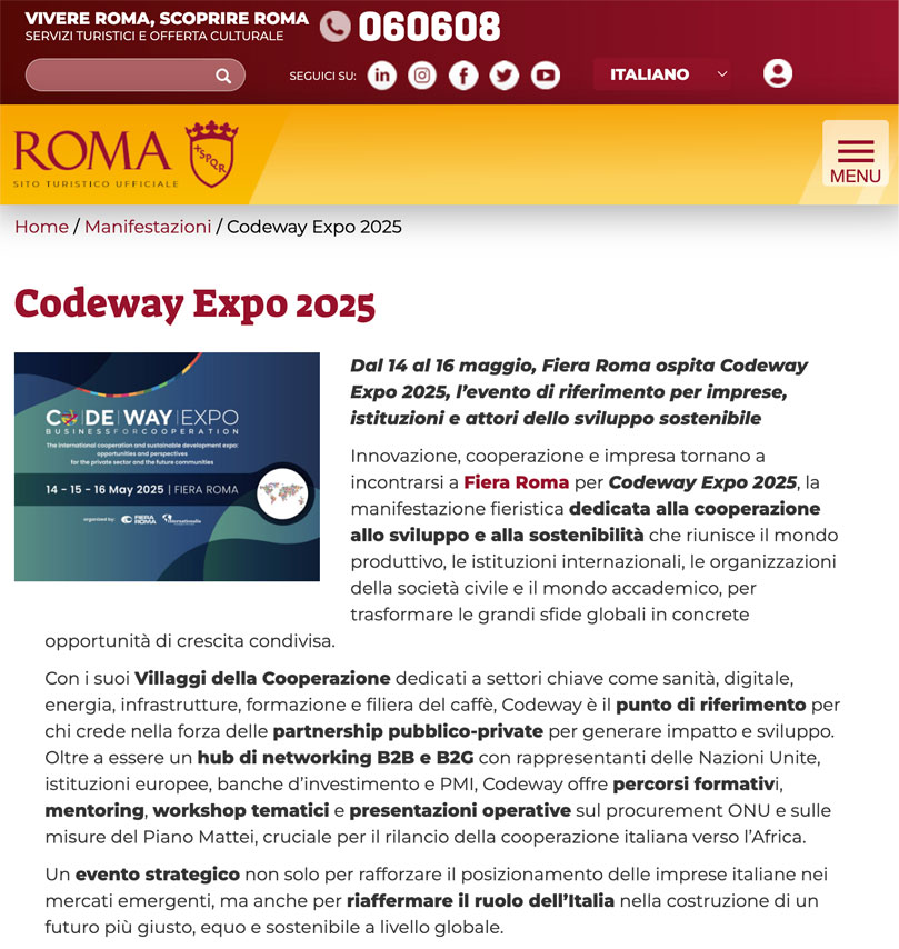 Turismo Roma - Codeway Expo 2025 - CodewayExpo